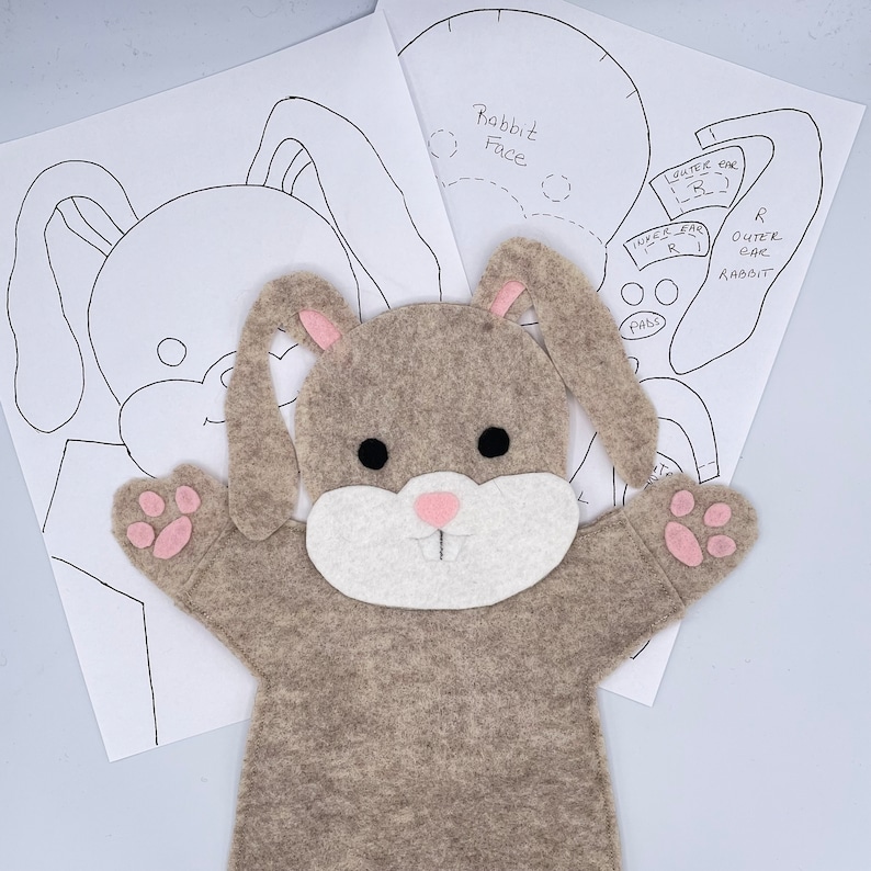Rabbit Hand Puppet Sewing Pattern (PDF Pattern) - Etsy