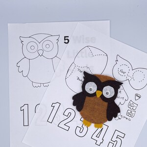 5 Wise Little Owls Felt Pattern With 5 Rhymes Included. Fall Fun ...