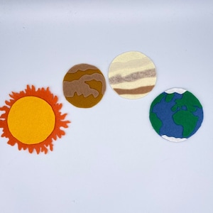 Solar System Felt Board Pattern, Pattern for Planets, Sun, Asteriods ...