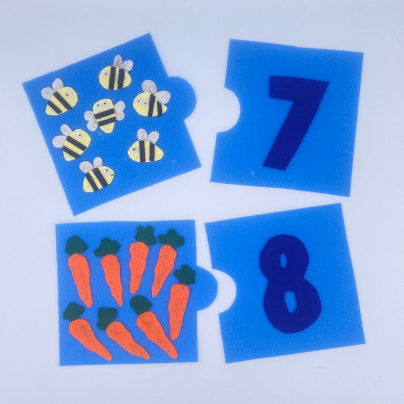 Count and Match Felt Puzzle Pattern Felt Counting Puzzle - Etsy
