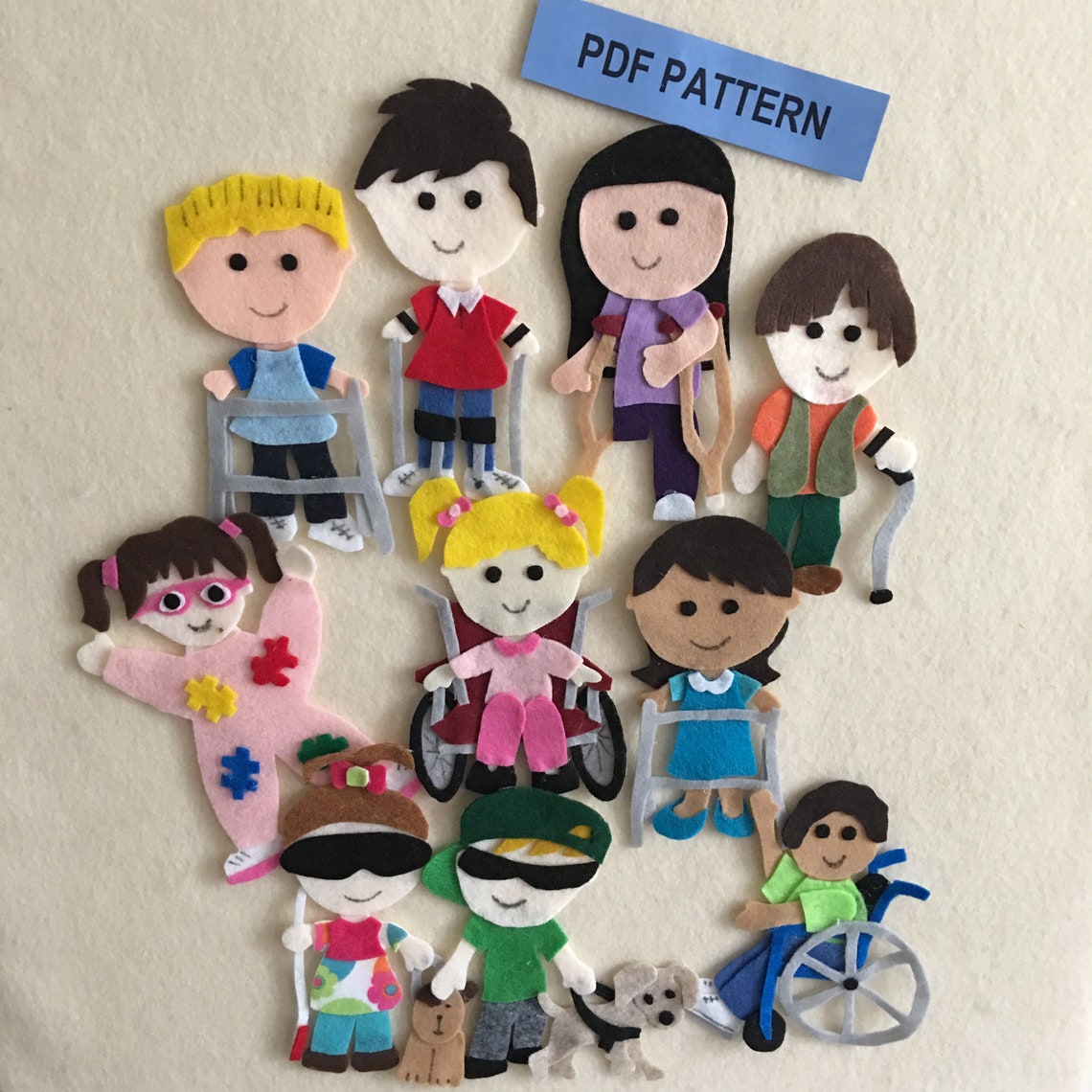 Disability Awareness Felt Board Educational Patterns Includes Blindness ...