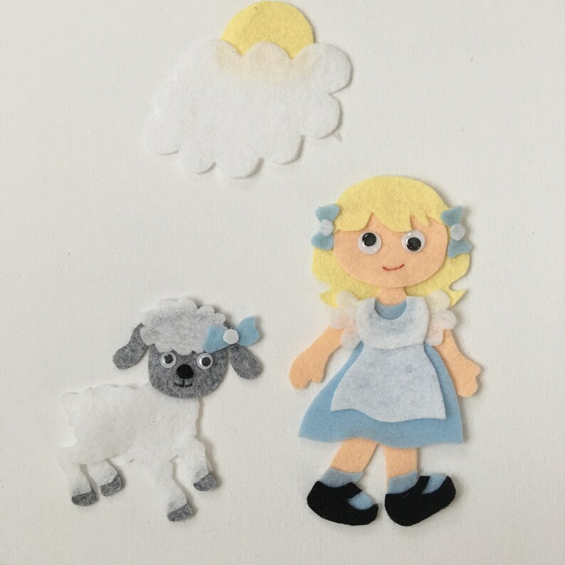 Mary Had a Little Lamb Felt Board Pattern Felt Story Pattern | Etsy