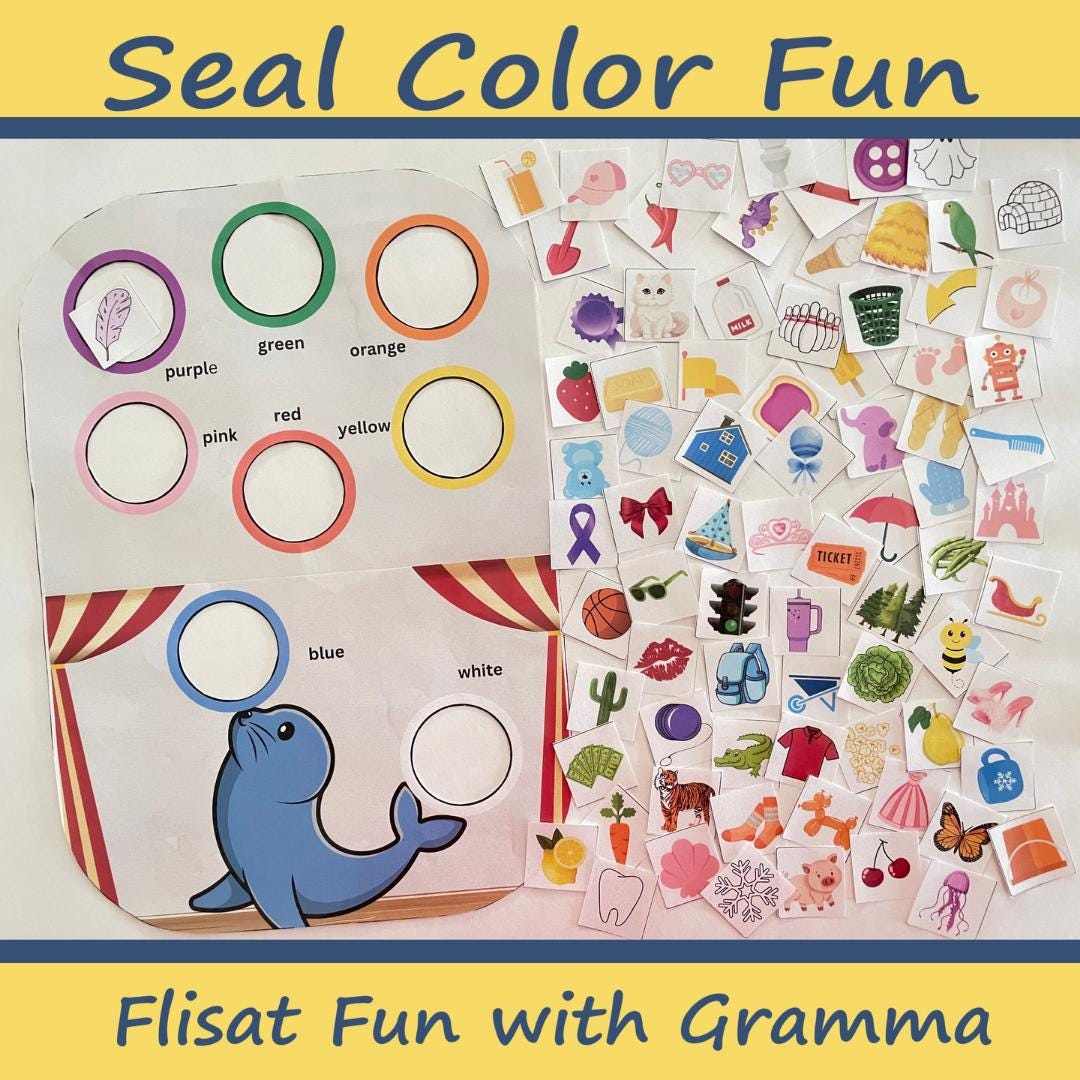 Flisat Printable Color Sorting, Color Recognition Flisat Insert, Flisat ...