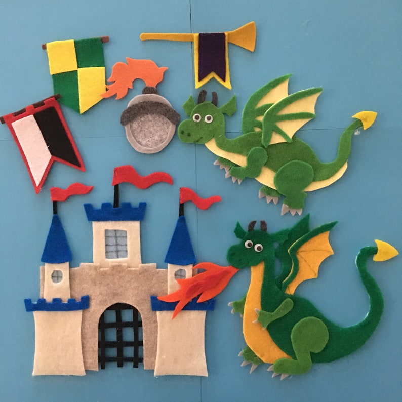 Knights and Dragons Felt Board Patterns - PDF PATTERN ONLY Not ...