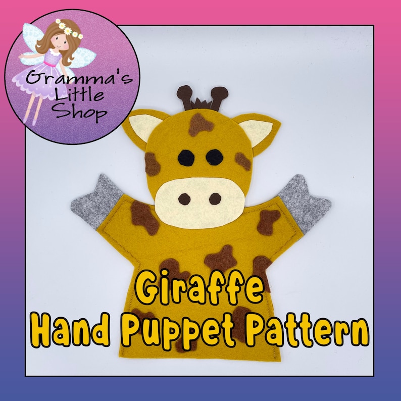 Giraffe Hand Puppet Pattern PDF Pattern for Hand Puppet - Etsy