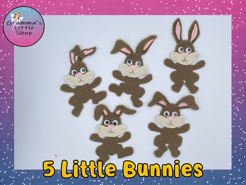 5 Little Bunnies Felt Story Pattern Bunny Headband Bunny - Etsy
