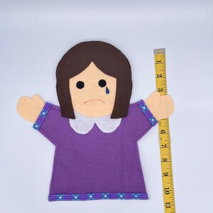 Sad and Happy Face Girl Puppet Pattern - PDF Pattern for Hand Puppet ...
