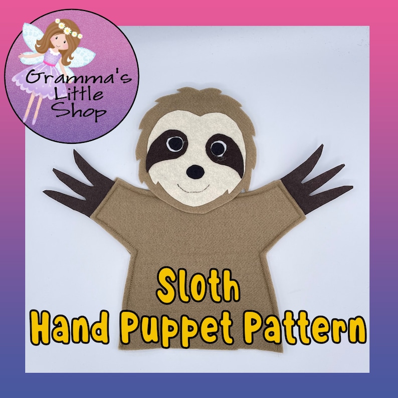 Sloth Hand Puppet Pattern PDF Pattern for Hand Puppet Puppet - Etsy
