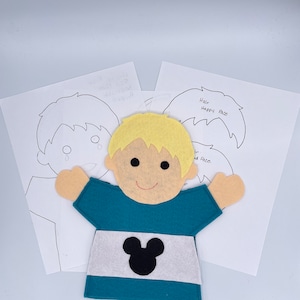 Sad and Happy Face Boy Puppet Pattern - PDF Pattern for Hand Puppet ...