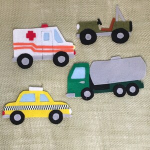 Felt Truck Pattern, Felt Vehicle Pattern, Dump Truck, Monster Truck ...