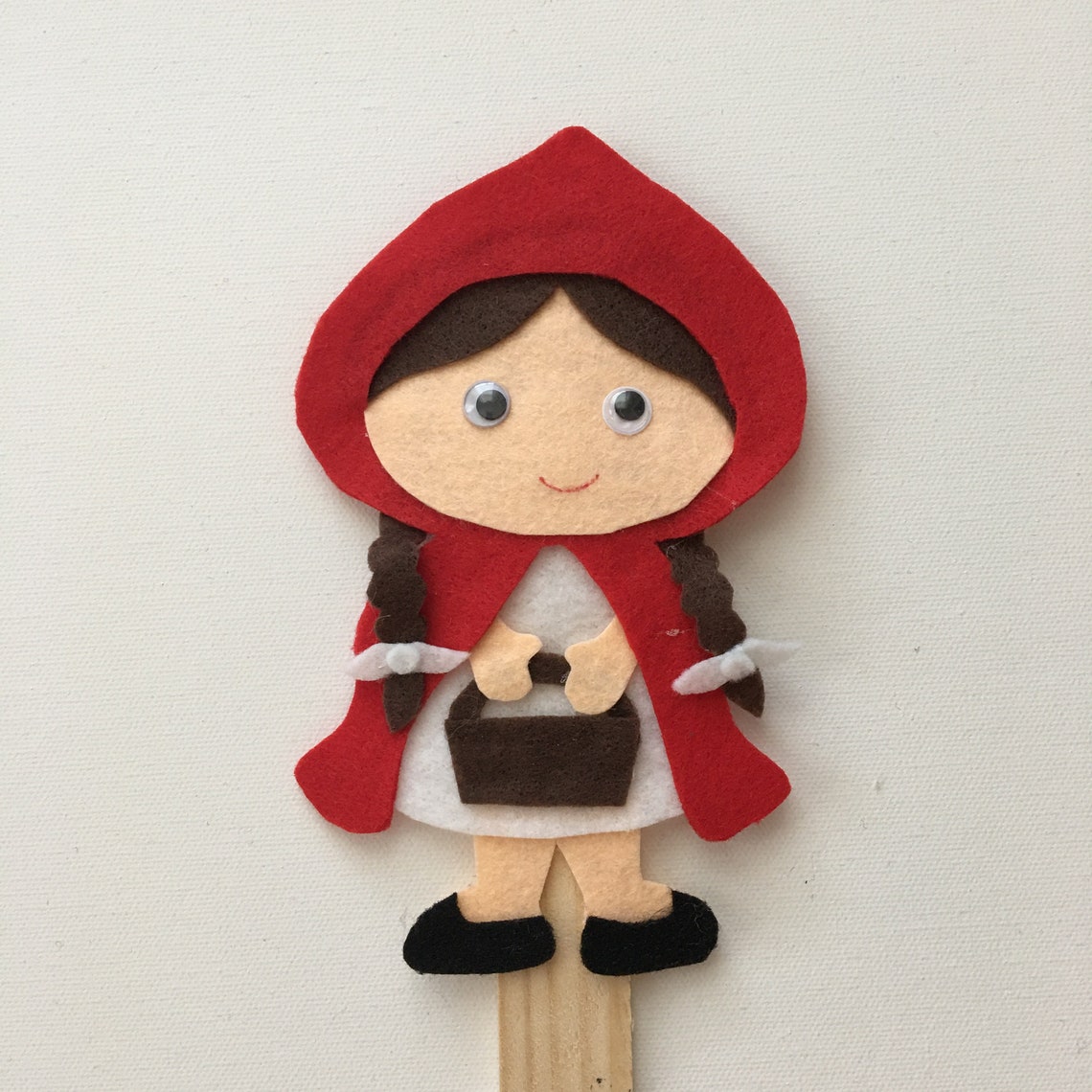 Red Riding Hood Puppet Pattern Puppet on a Stick PDF - Etsy