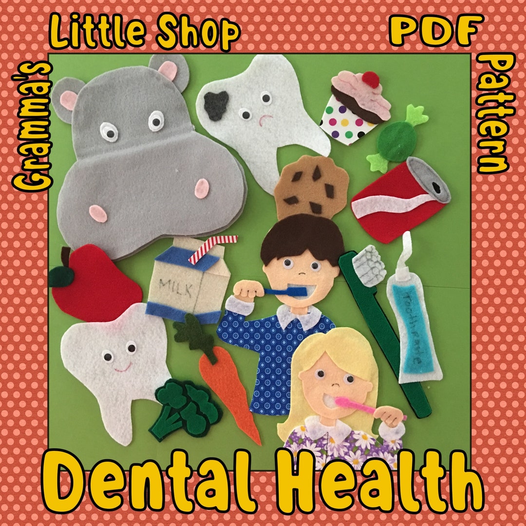Dental Health Week Felt Story Board Pattern - PDF PATTERN ONLY - Etsy
