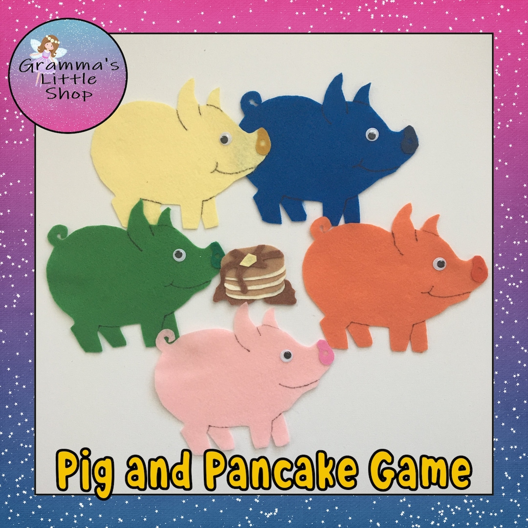 Pig and Pancake Felt Game Pattern, DIY Felt Board (PDF Download) - Etsy