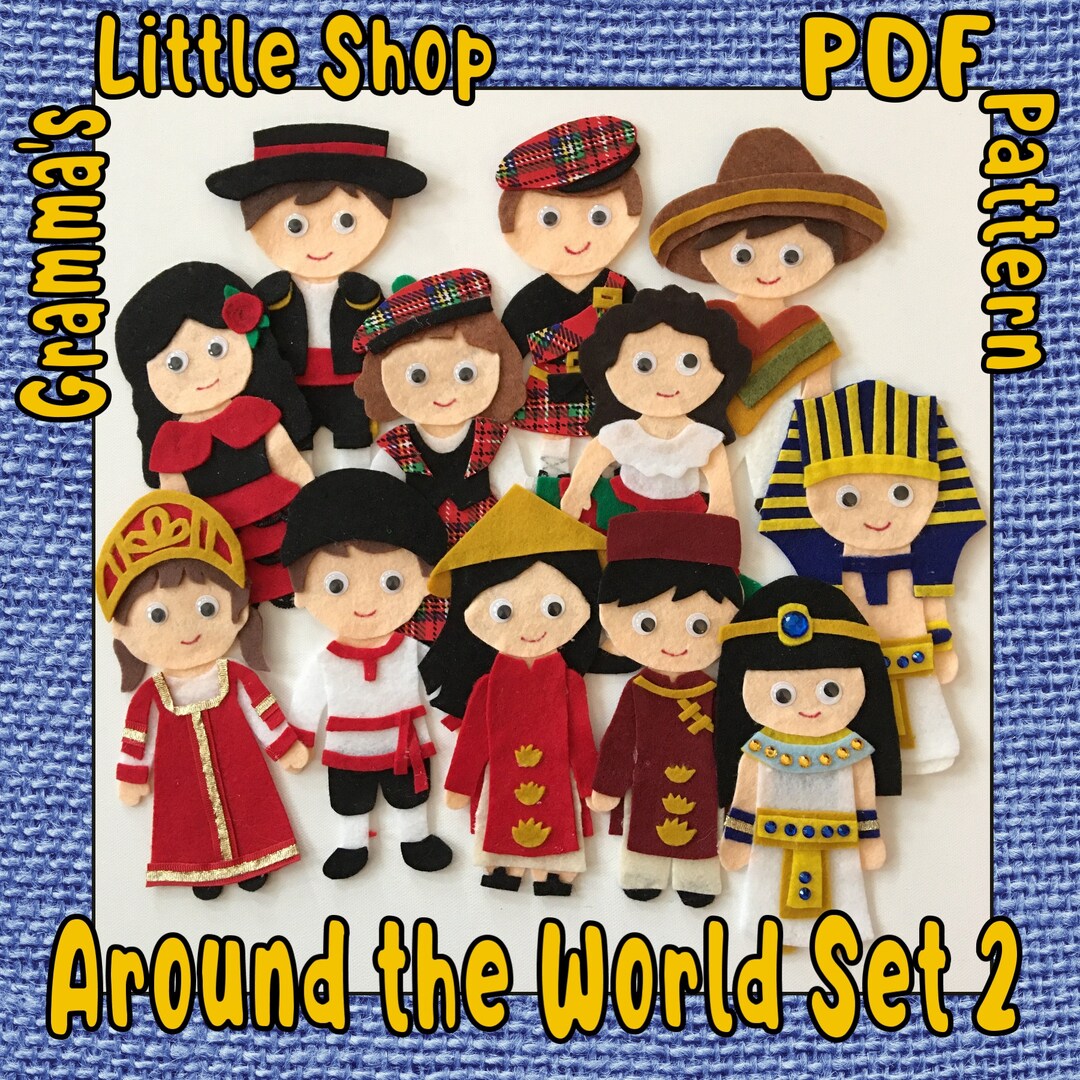 Around the World Patterns for Felt Story Board Set 2 PDF - Etsy