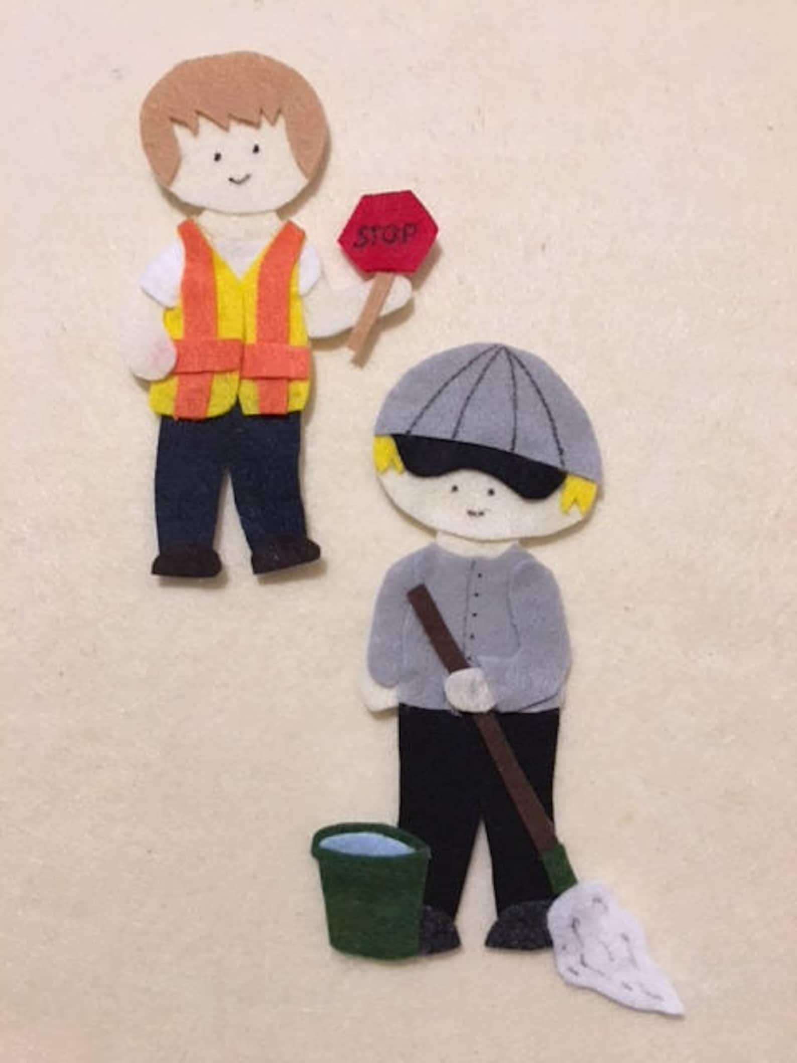 Community Helpers Felt Board Patterns Policeman Fireman - Etsy Canada