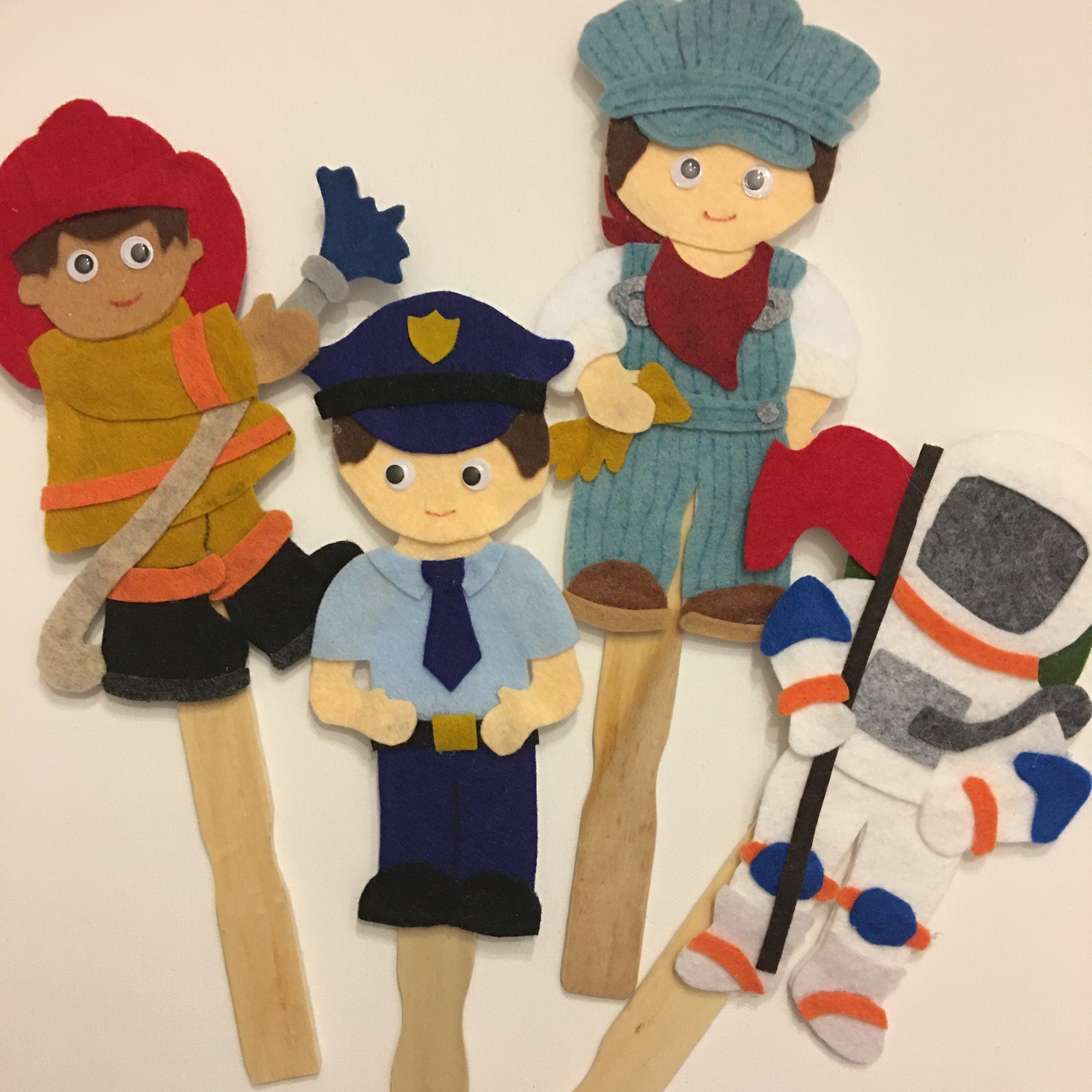 Community Helper Set 1 Felt Board or Stick Puppet Patterns - Etsy
