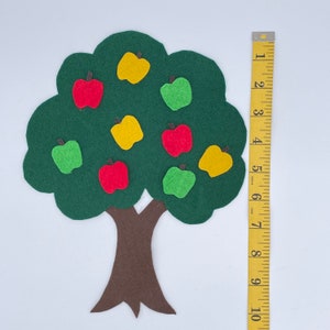Apple Math, Felt Pattern for Simple Counting, Addition and Subtraction ...