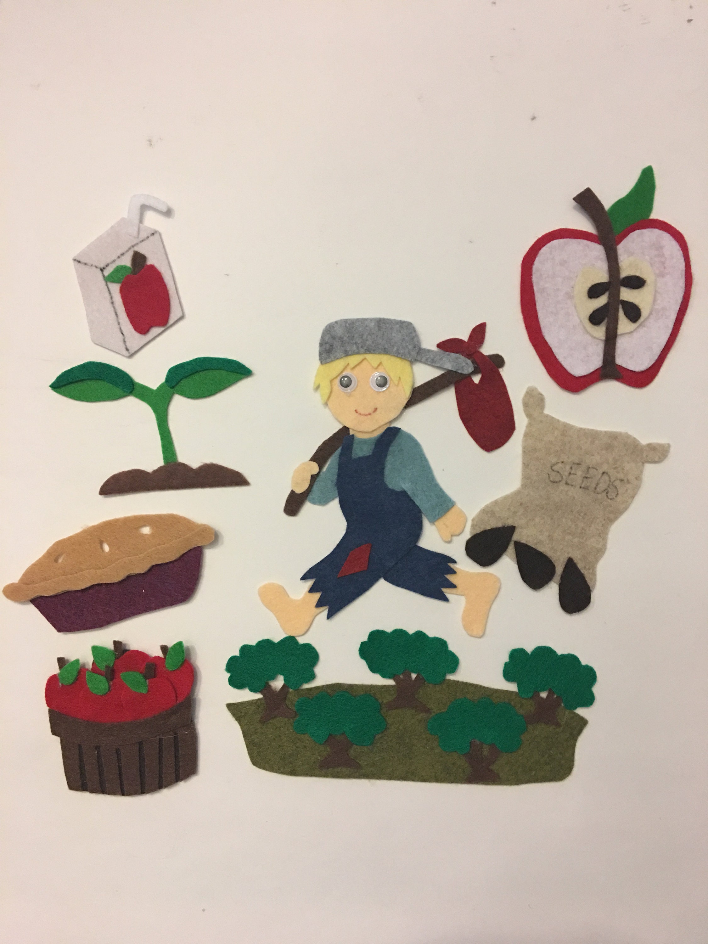 Apple Picking Time With Johnny Appleseed Felt Pattern PDF | Etsy