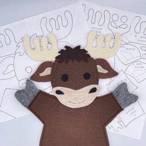 Moose Hand Puppet Pattern - Easy-to-follow PDF Sewing Pattern - Etsy