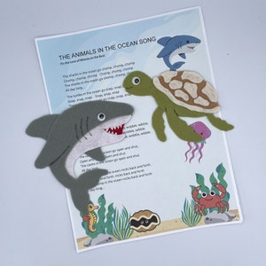 Animals in the Ocean Song Felt Story Pattern for Interactive Play. - Etsy