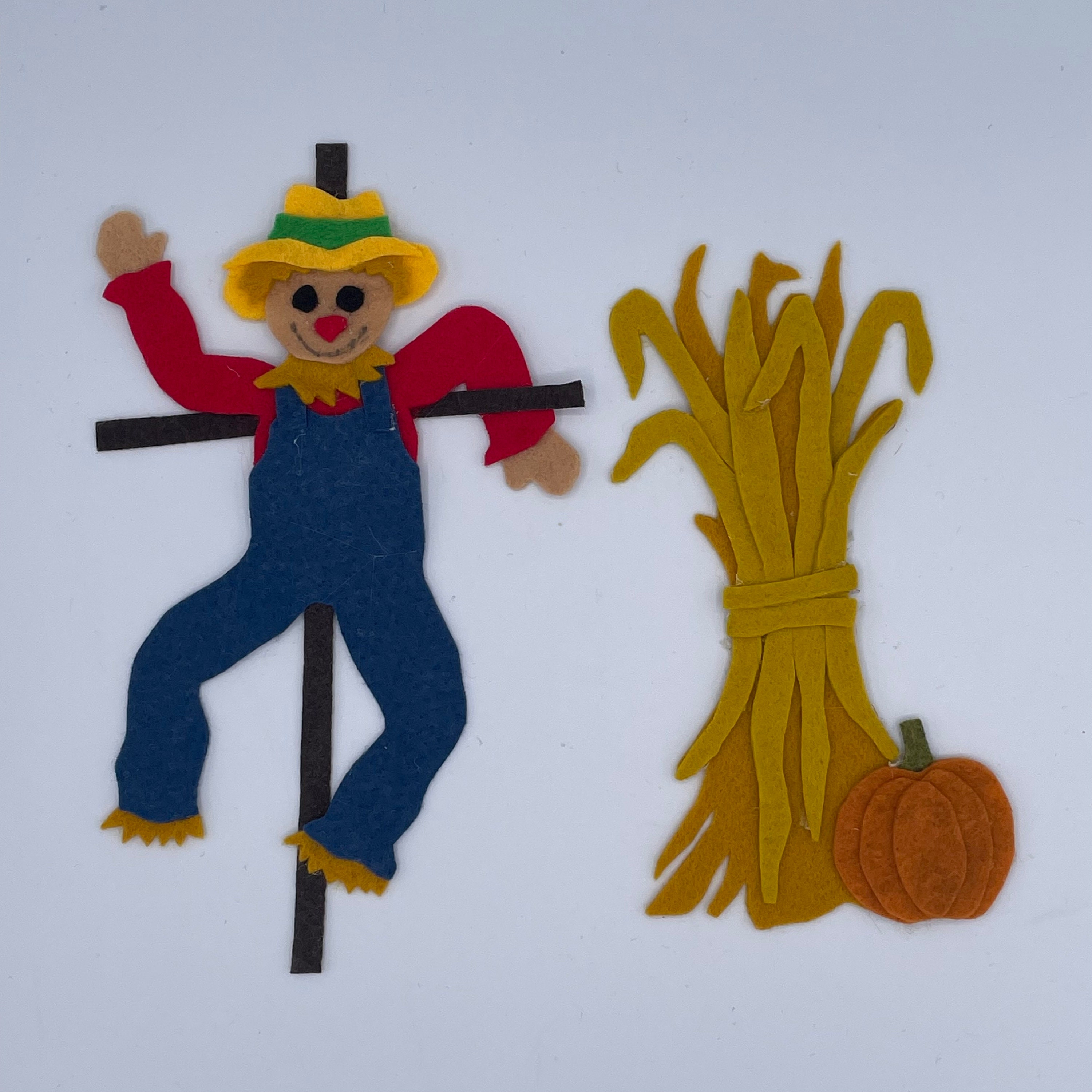 Pilgrims, Pumpkins, & A Scarecrow Autumn Harvest Felt Board Pattern for ...