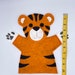 Tiger Hand Puppet Pattern, PDF Pattern for Hand Puppet, Puppet Sewing ...