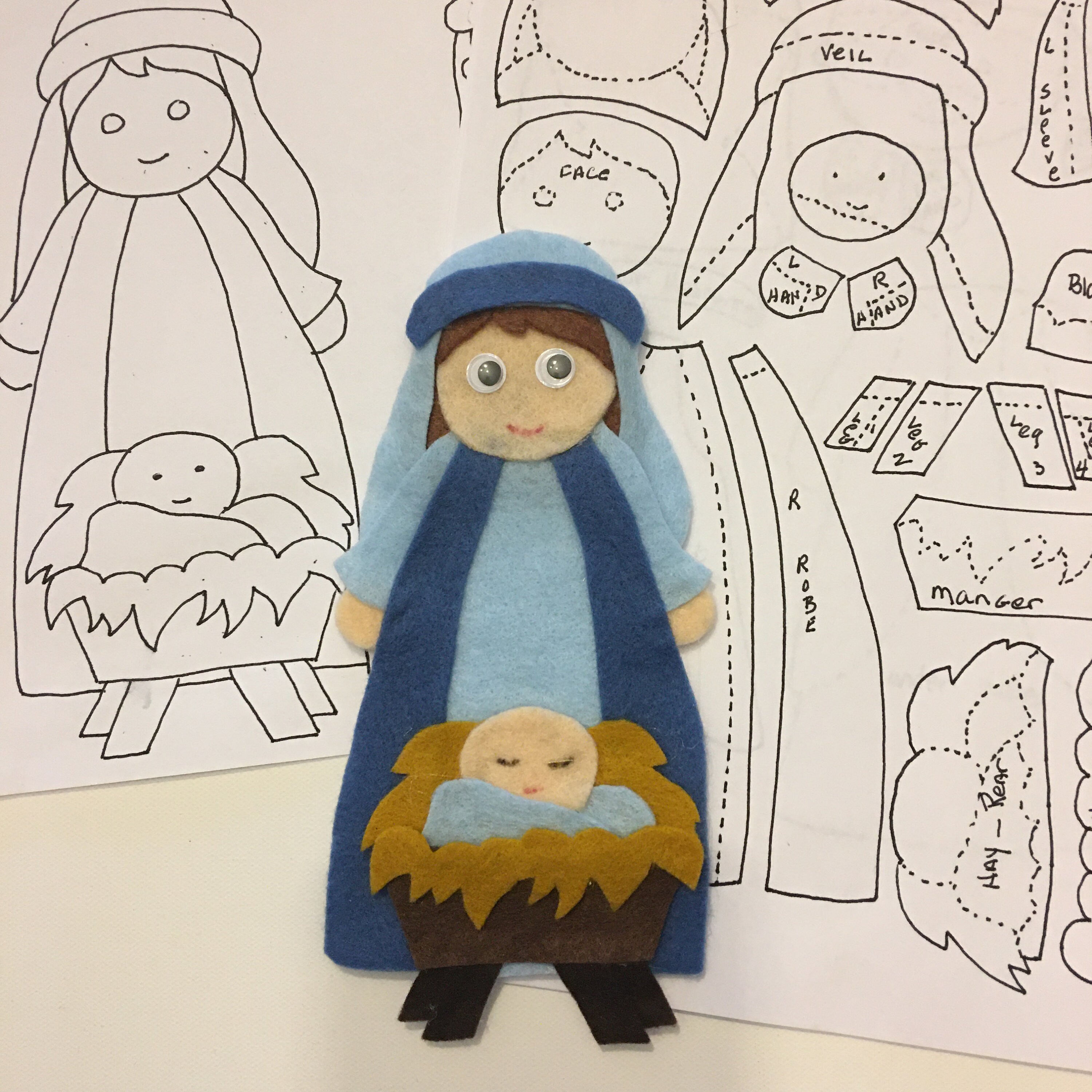 Nativity Story Christmas Story Baby Jesus in Manger Scene | Etsy