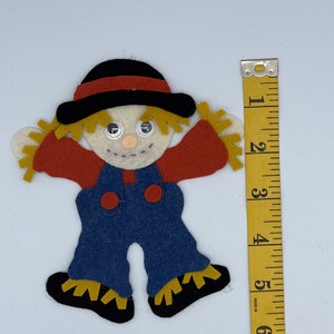 5 Little Scarecrows Felt Story Pattern, Paint Stick Puppet Pattern ...