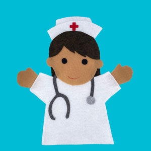 Nurse Hand Puppet Pattern for Pretend Play - DIY Pattern or Template - Etsy