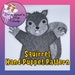 Squirrel Hand Puppet Pattern, PDF Pattern for Hand Puppet, Puppet ...