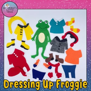 Dressing up Froggie Felt Story Pattern - DIY Pattern Only - Etsy