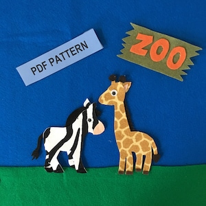 At the Zoo Animals Patterns for Use on a Felt Board or Flannel | Etsy