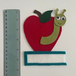 Bookworm Felt Board Pattern, Wiggly Worm, Book and Apple Patterns. DIY ...