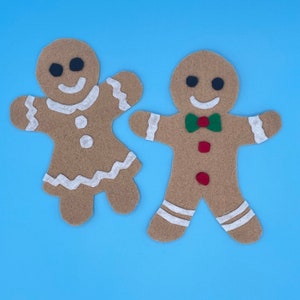 Gingerbread House and Gingerbread Boy and Girl Pattern for Felt Board ...