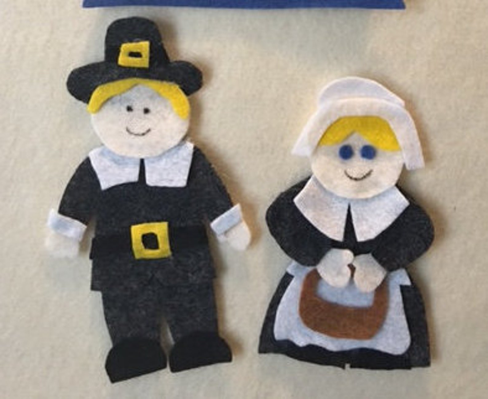 Thanksgiving and the Pilgrims Pattern for A Felt Board Including the ...