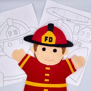 Fireman and Policeman Felt Puppets: Make Your Own From Our Printable ...