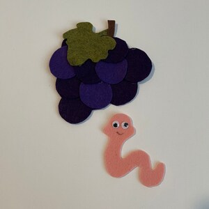 Wiggle Worm and Fruits Playing Hide and Seek, Felt Board Pattern, Hide ...