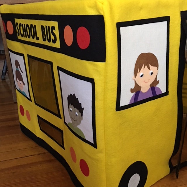 School Bus Card Table Playhouse Sewing Pattern – DIY Felt Play Tent ...