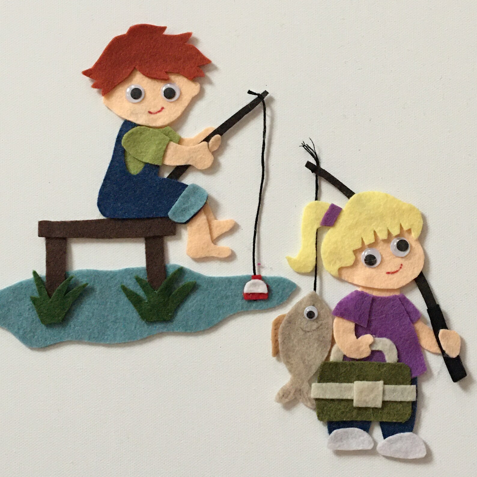 Gone Fishing Felt Story Pattern PDF Felt Pattern Instant - Etsy