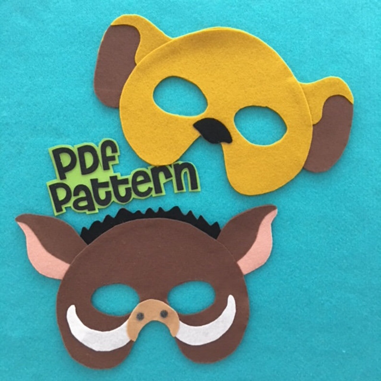 Lion Mask Lion Pride Mask Patterns for Pretend Play PDF - Etsy