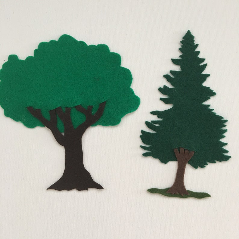 Tree Felt Patterns Assorted Felt Tree Patterns for Use on a - Etsy