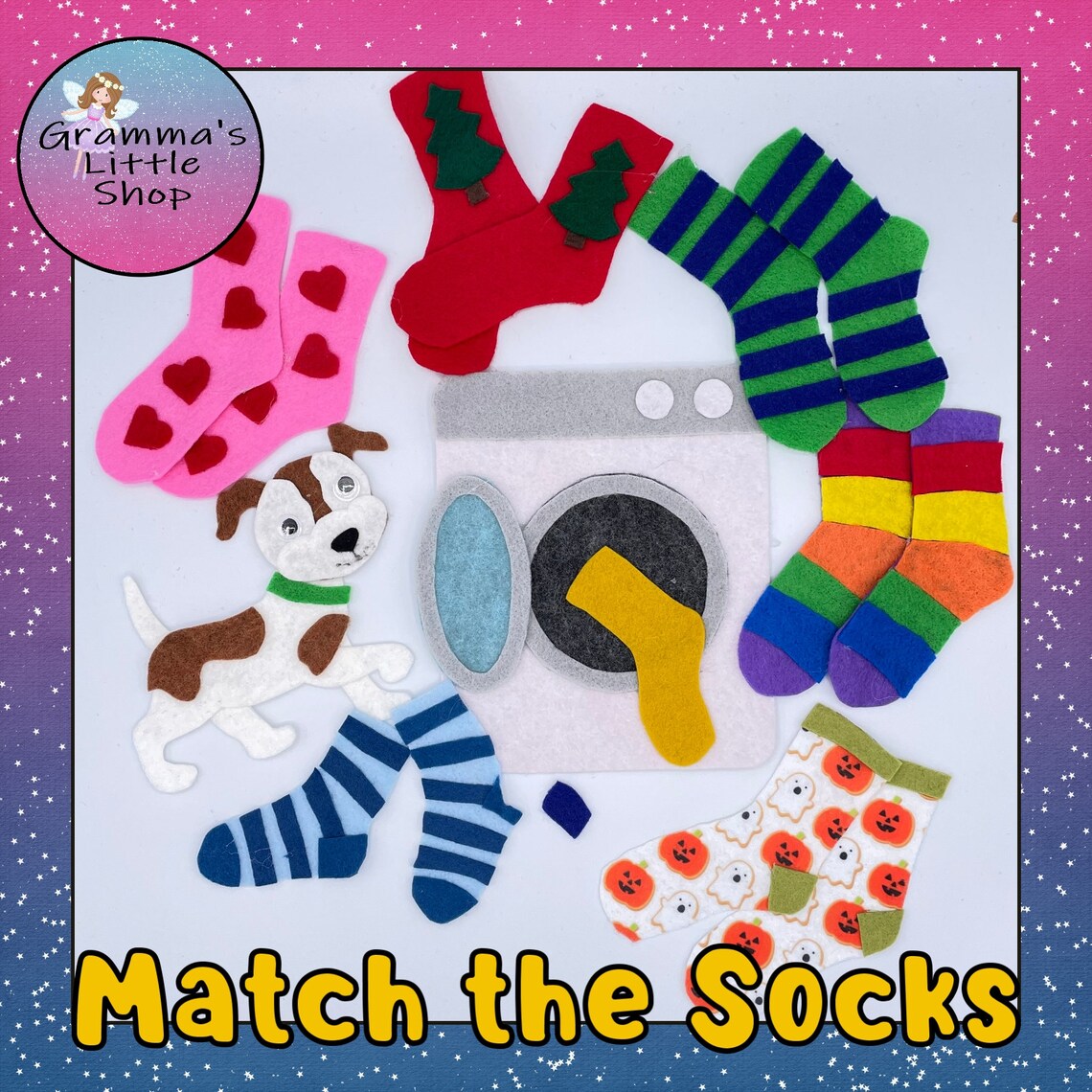 Match the Socks Pattern Math for Kids Sorting Game DIY - Etsy
