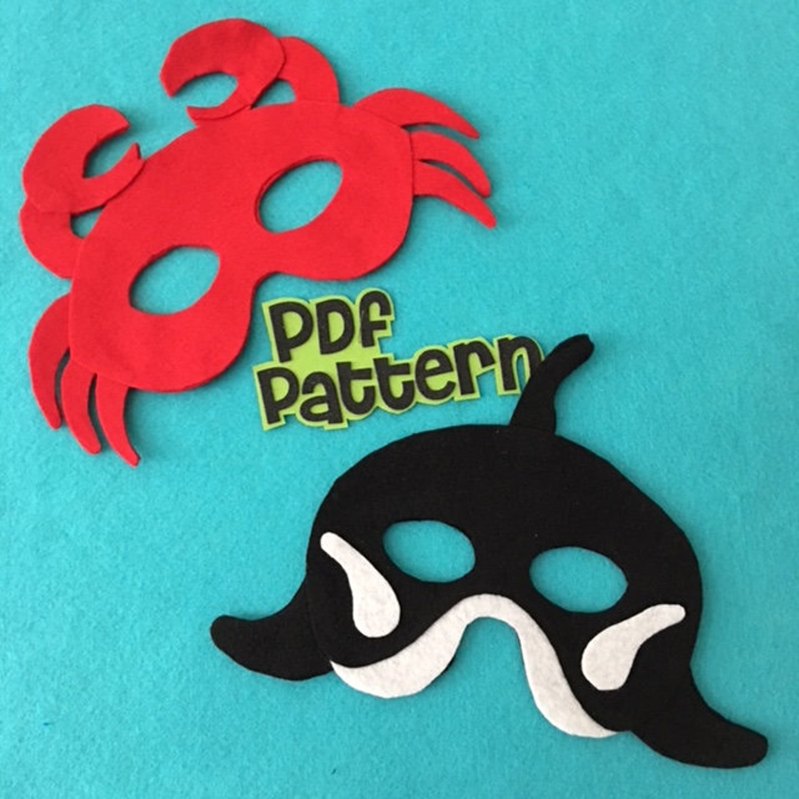 Sea Animal Mask Patterns for Pretend Play - PDF PATTERNS ONLY - Etsy