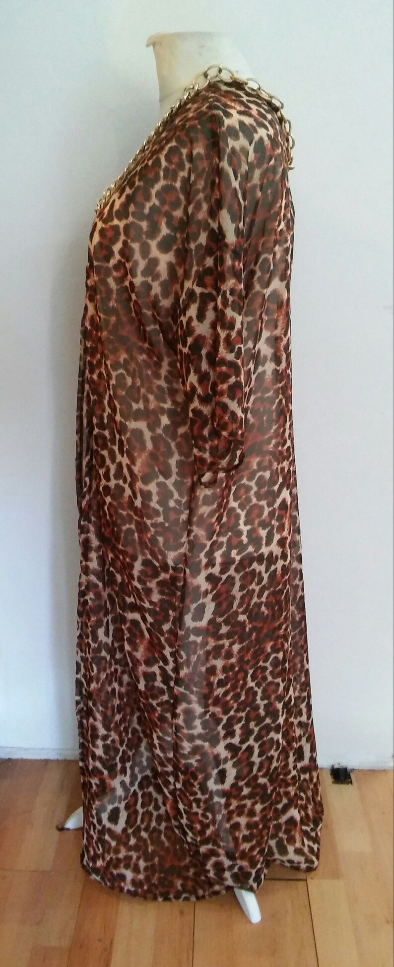 Plus Size Long Kimonosun Cover Up Light Jacket Duster Brown - Etsy