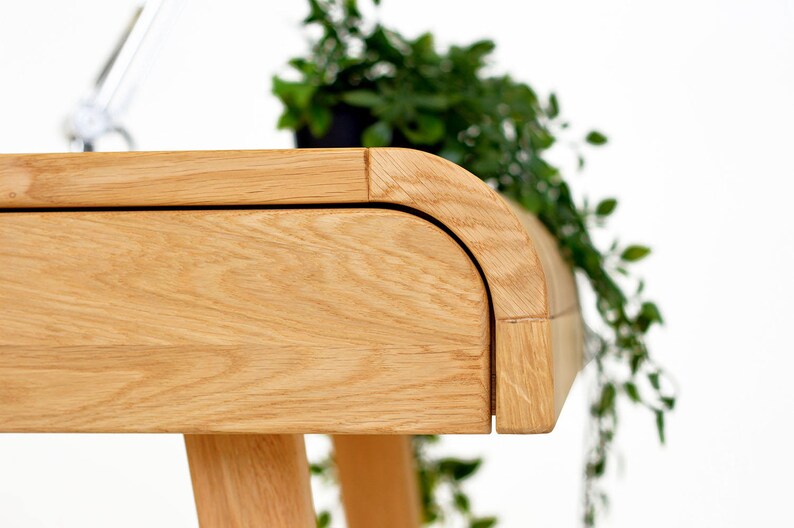 Wood Computer Desk, Office Desk With Soft Closing Drawers, Writing ...