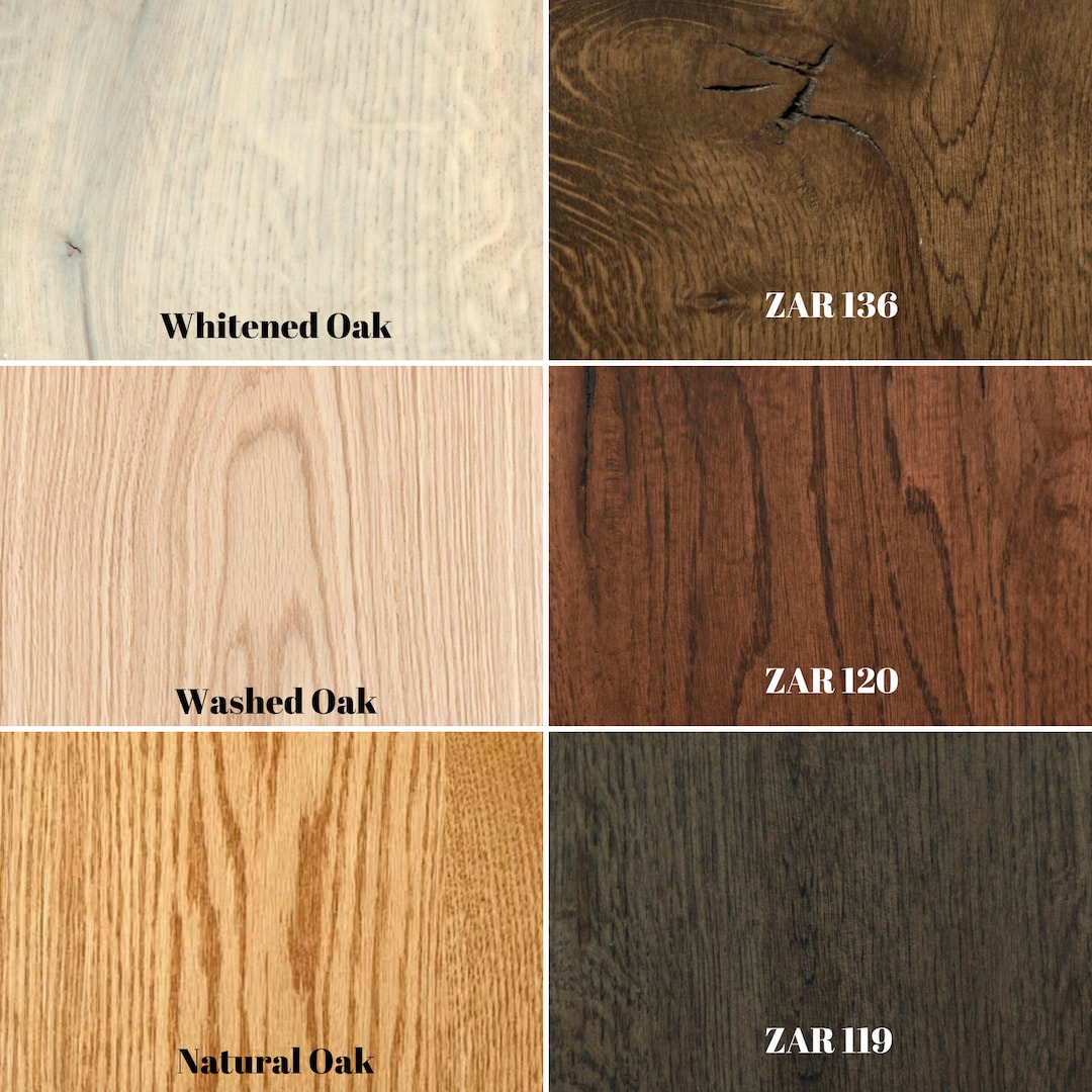 Wood Samples / All 6 Colors That We Offer / Samples on Oak Wood - Etsy