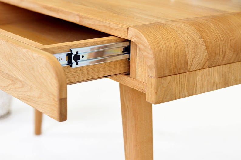 Wood Computer Desk, Office Desk With Soft Closing Drawers, Writing ...