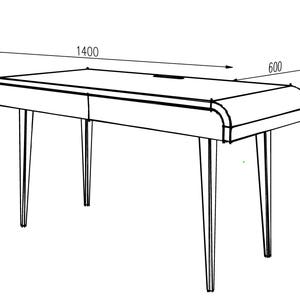 Wood Computer Desk, Office Desk With Soft Closing Drawers, Writing ...