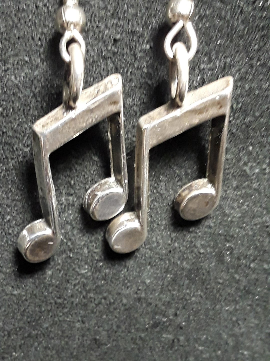 Sterling Silver Music Note Earrings - Etsy