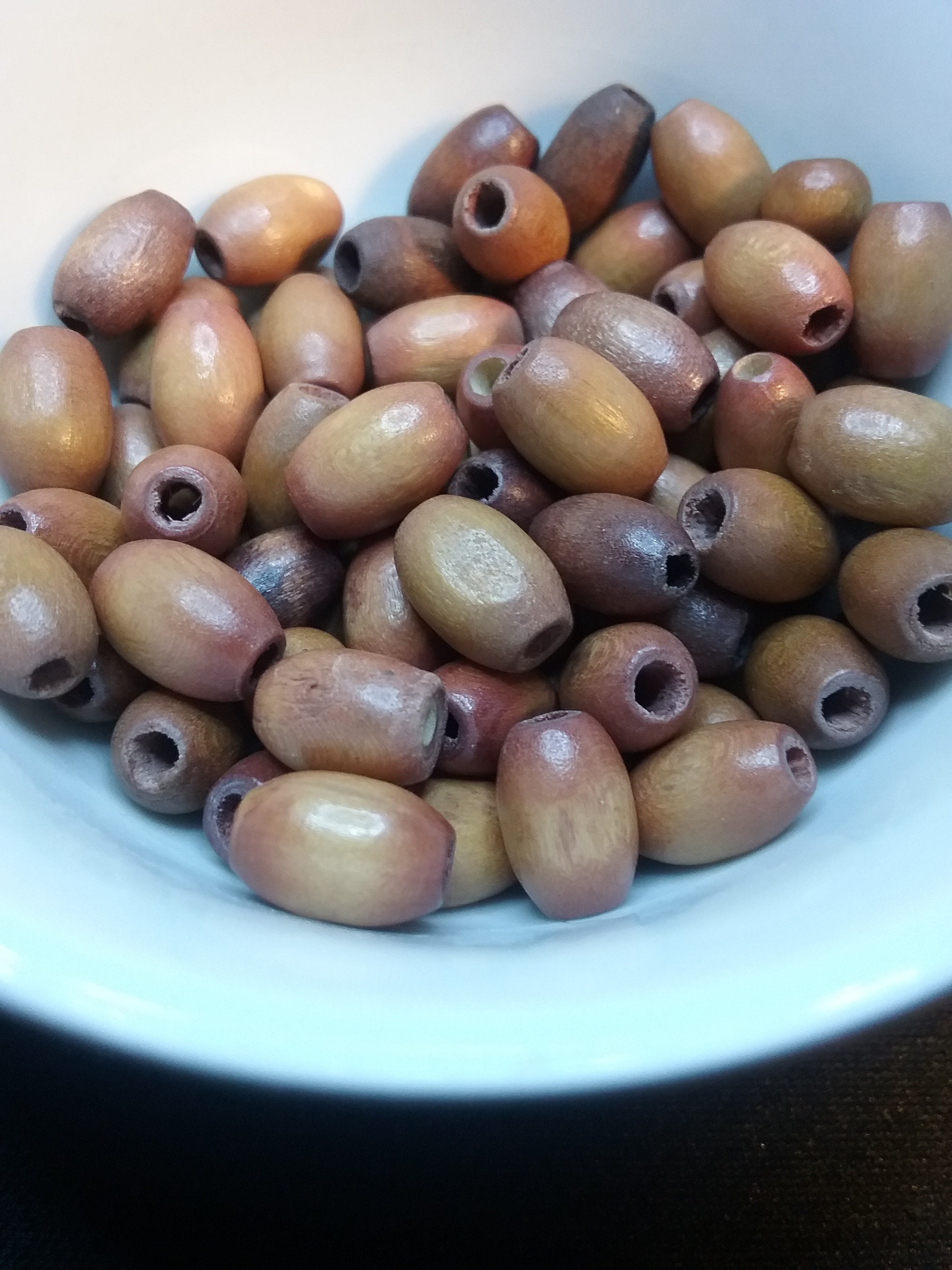 74 3/4 Inch Natural Wood Bugle Beads | Etsy